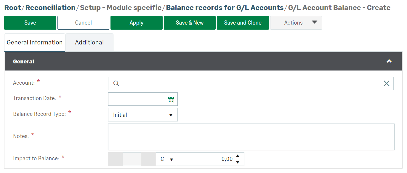Initializing Balances